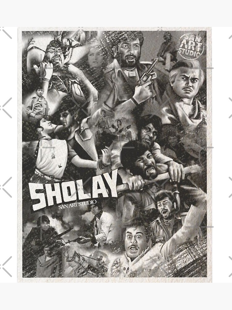 "Sholay-Sketch" Poster for Sale by Sansahota | Redbubble