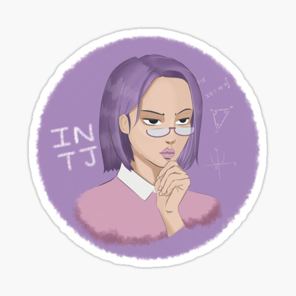 "INTJ Female Character MBTI" Sticker for Sale by Headmistress13 | Redbubble