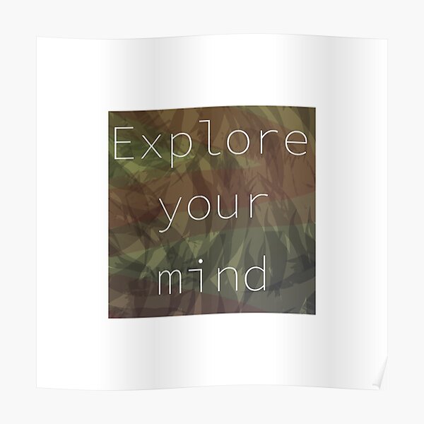 "Explore Your Mind, Jungle themed design" Poster for Sale by Moxn01 ...