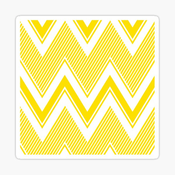 "Yellow and white zig zag pattern" Sticker by BLMcreations | Redbubble