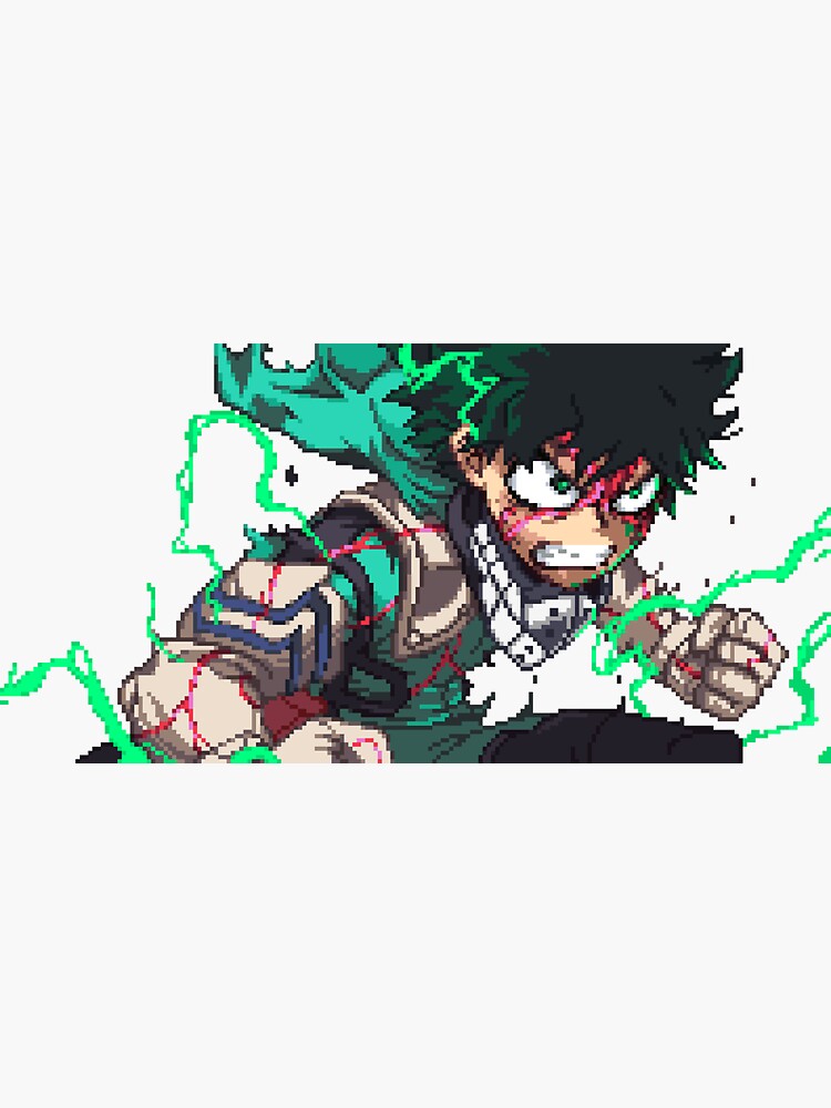 "Pixel Art Deku - My Hero Academia" Sticker for Sale by barkermugen ...