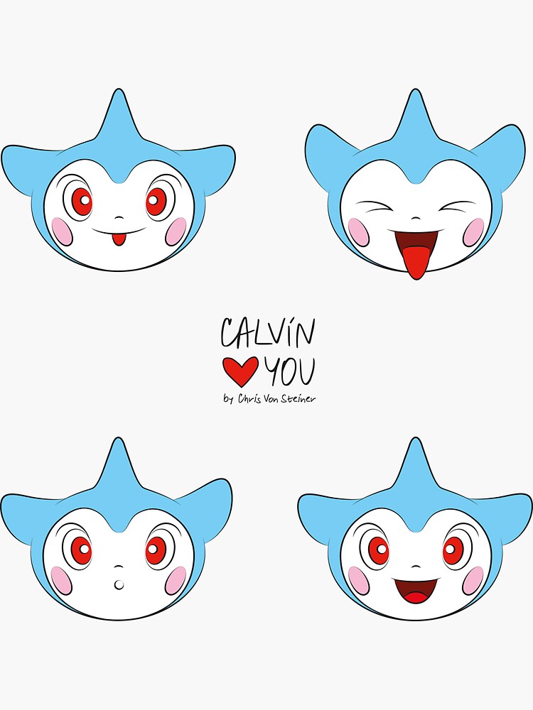 "CALVIN HEADS X 4 - Sticker 01" Sticker for Sale by ChrisVonSteiner ...
