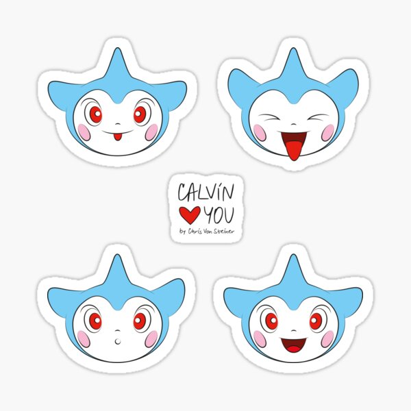 "CALVIN HEADS X 4 - Sticker 01" Sticker for Sale by ChrisVonSteiner ...