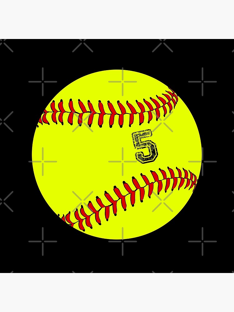 "Softball ball number 5, five" Poster for Sale by TheCultStuff | Redbubble
