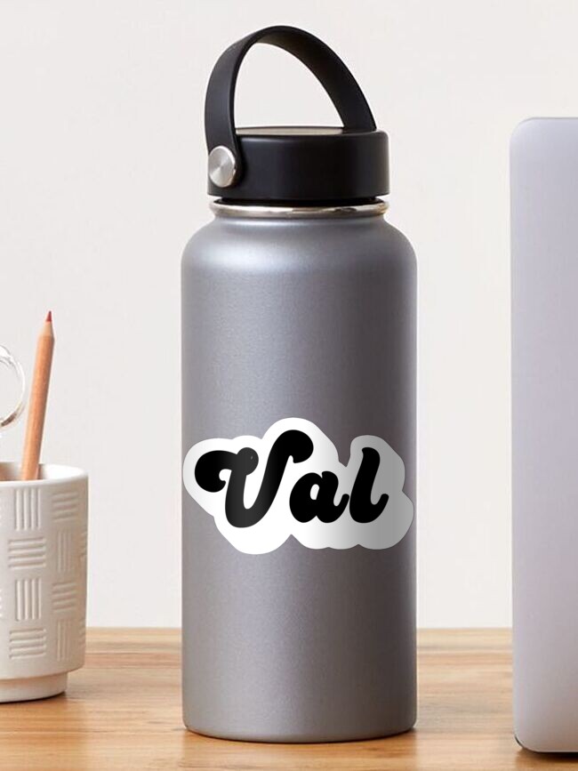 "Val Name Black and White" Sticker for Sale by weirdrelatives | Redbubble