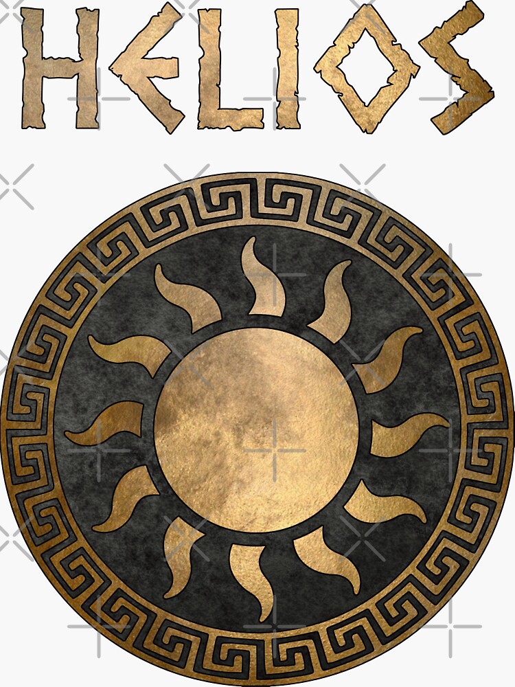 "Helios Greek God of the Sun Ancient Symbol" Sticker for Sale by ...