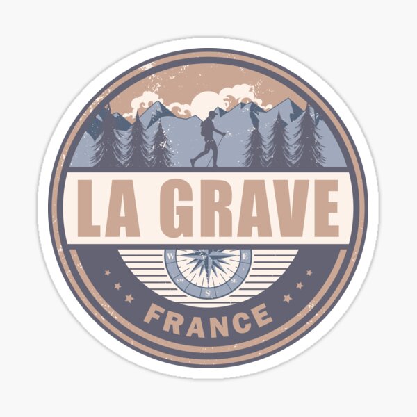 "La Grave France French Alps Vintage Hiking Design" Sticker for Sale by ...