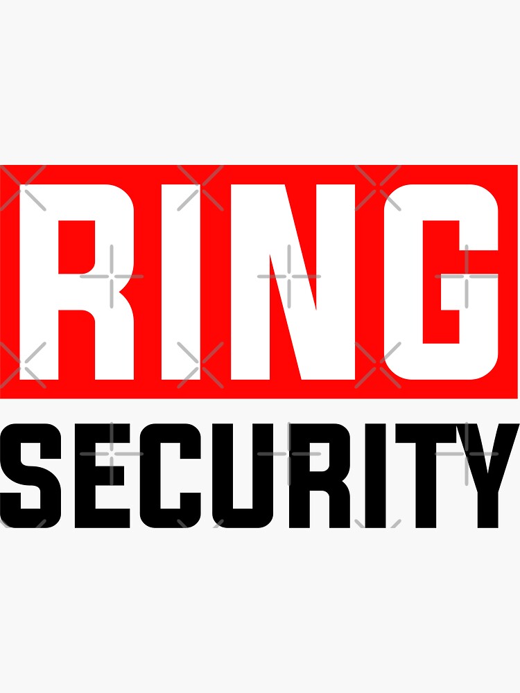 "Ring security, ring security" Sticker by ennya123 | Redbubble
