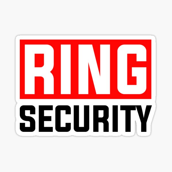 "Ring security, ring security" Sticker by ennya123 | Redbubble