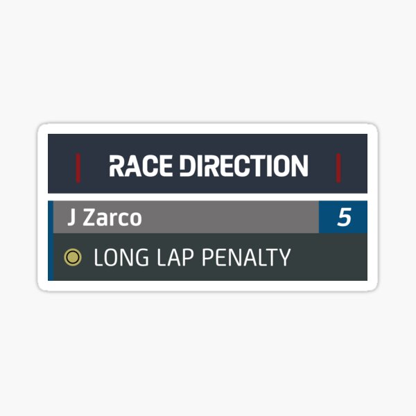 "Zarco Long Lap Penalty" Sticker for Sale by thedustyshelves | Redbubble
