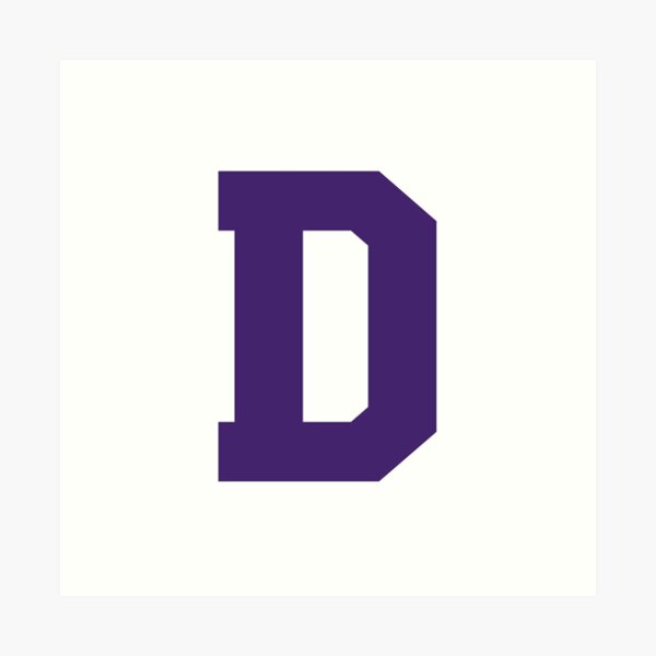"Alphabet, Purple D, Sports letter D" Art Print for Sale by ...