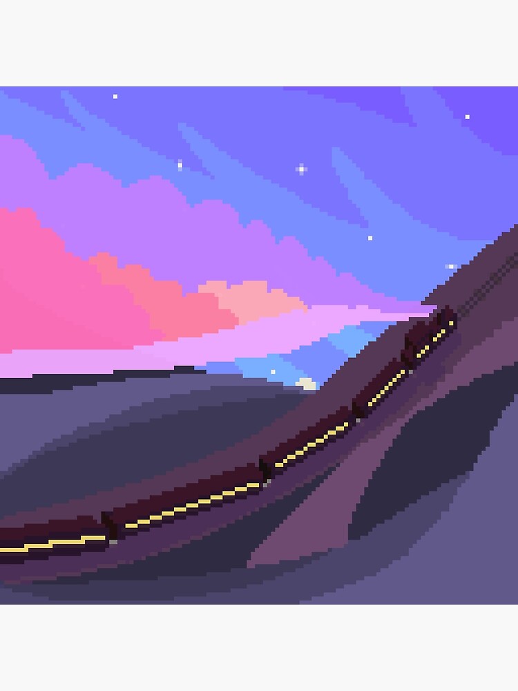 "Night Train Pixel Art" Poster for Sale by VerticalTakeoff | Redbubble