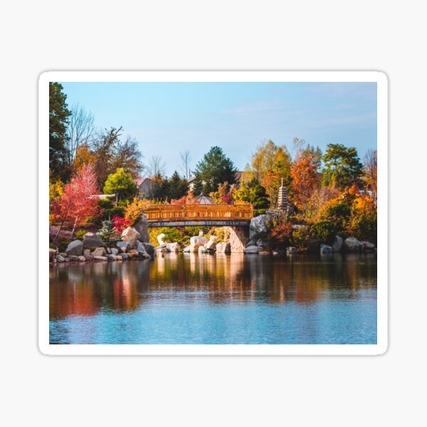 "Autumn reflections in the Japanese Garden" Sticker for Sale by ...