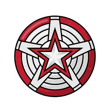 "Red Guardian Shield interpretation" Sticker for Sale by blackdogshop ...