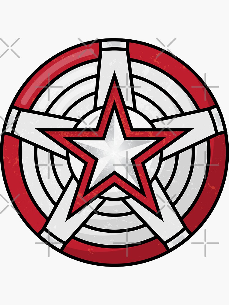 "Red Guardian Shield interpretation" Sticker for Sale by blackdogshop ...