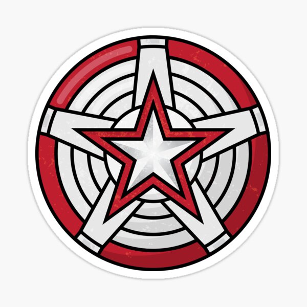 "Red Guardian Shield interpretation" Sticker for Sale by blackdogshop ...