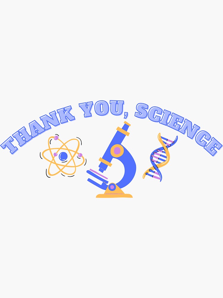 "Thank you, science" Sticker for Sale by Bigredscience | Redbubble