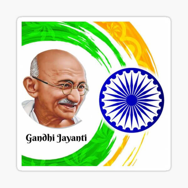 "Gandhi Jayanti " Sticker for Sale by m-Ss | Redbubble