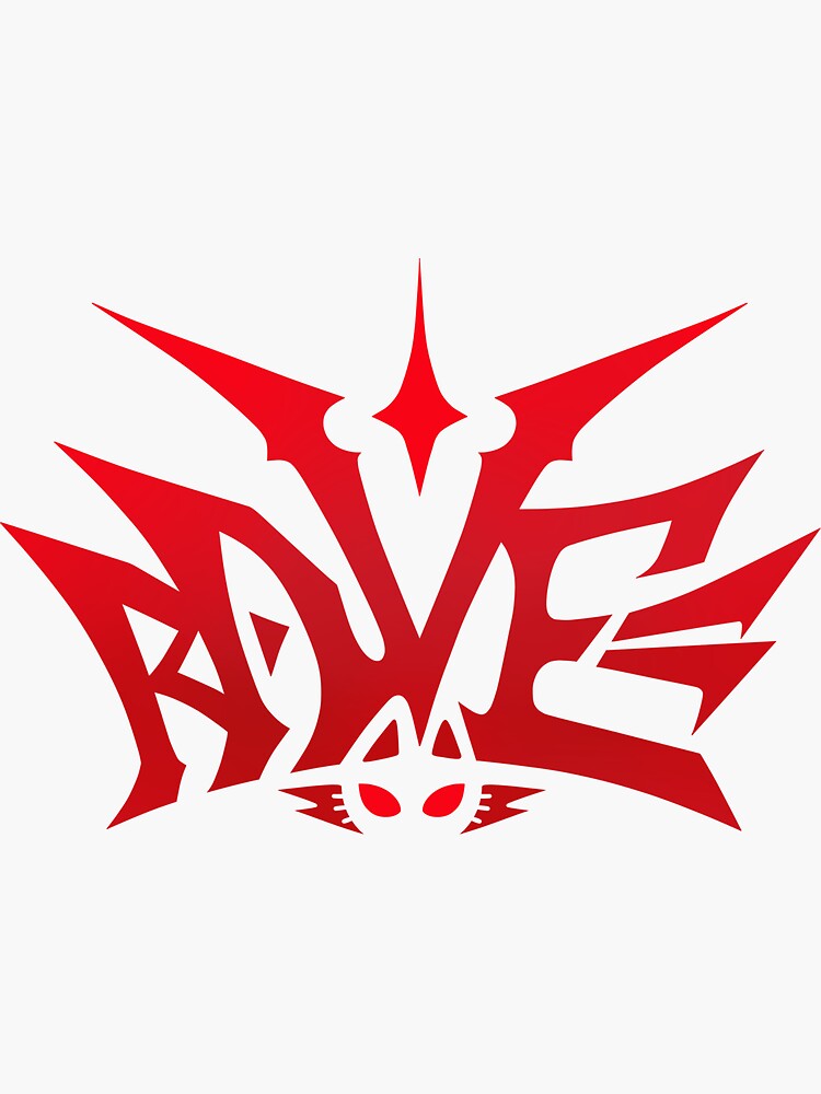 "Rave Neko Logo" Sticker for Sale by RaveNeko | Redbubble