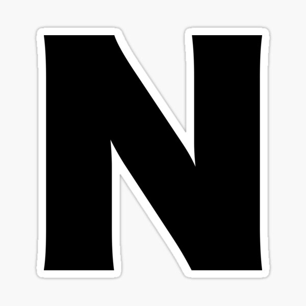 "Letter N - Alphabet Mr. Motto" Sticker for Sale by MrMotto | Redbubble