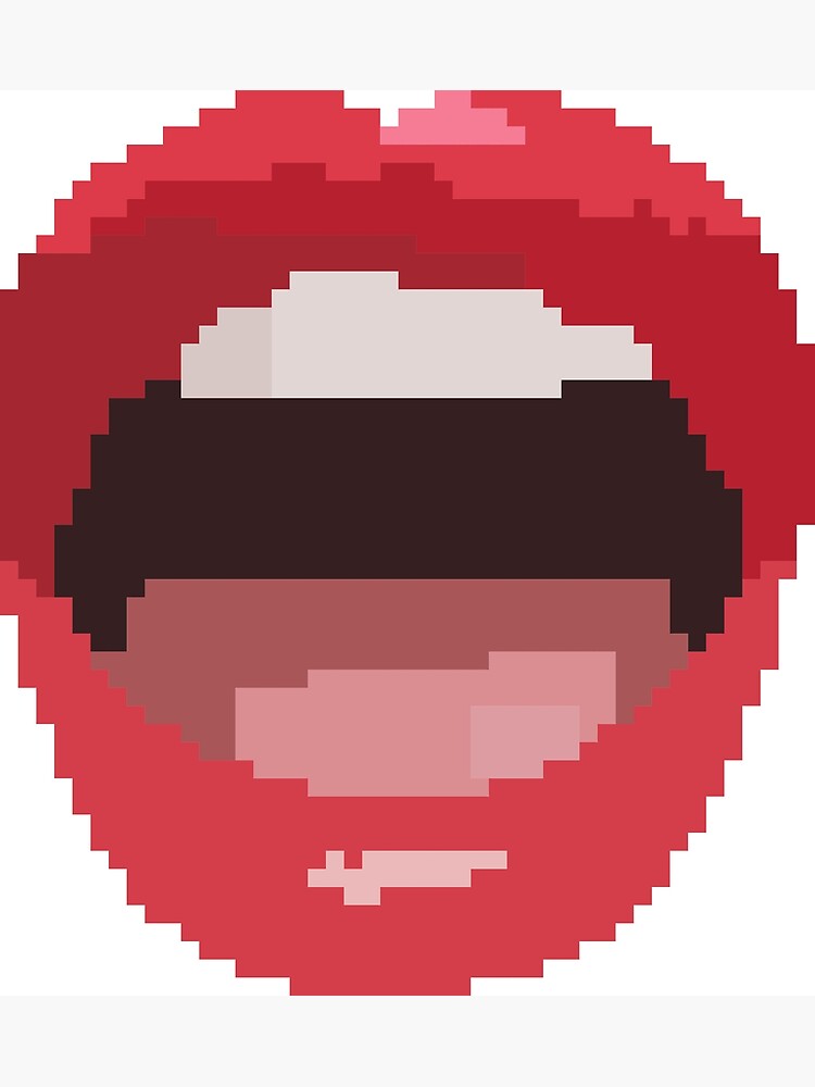 "Open mouth (Red Lips / Pixel Art)" Art Print for Sale by Buldakov ...