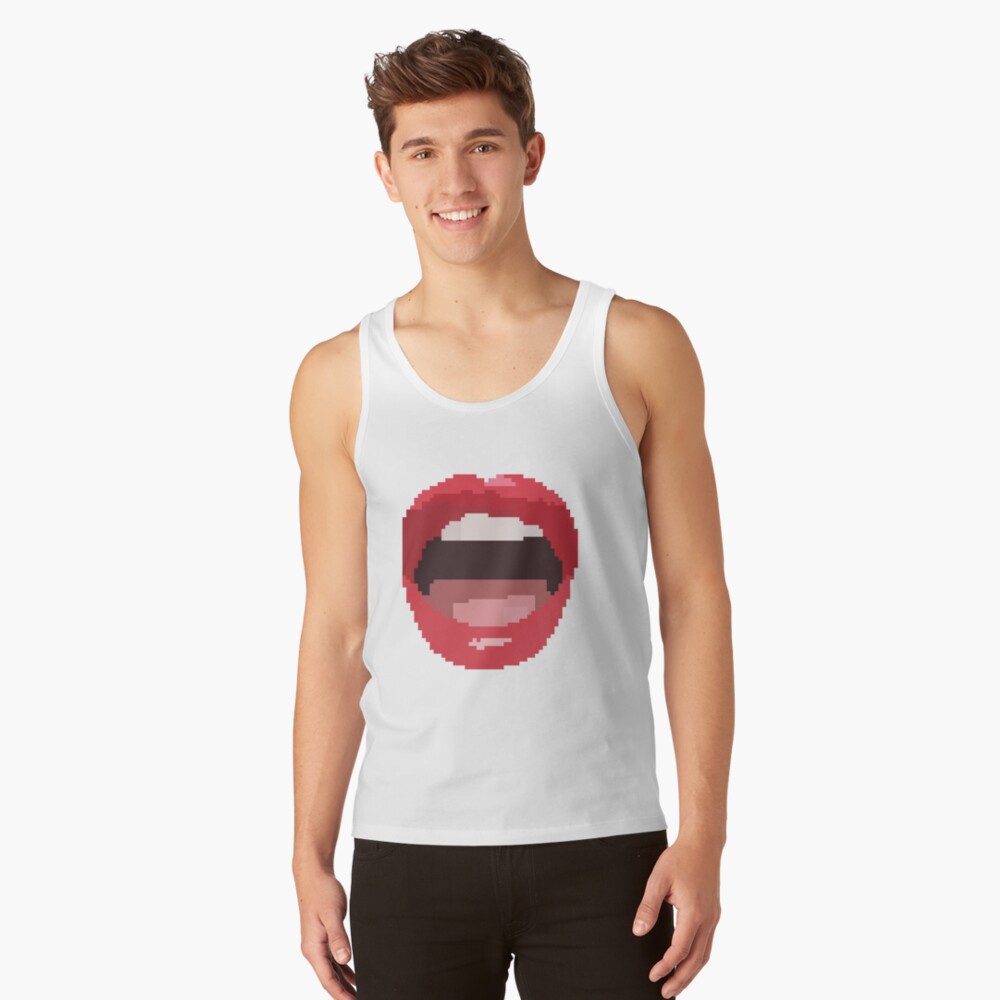 "Open mouth (Red Lips / Pixel Art)" Essential T-Shirt for Sale by ...