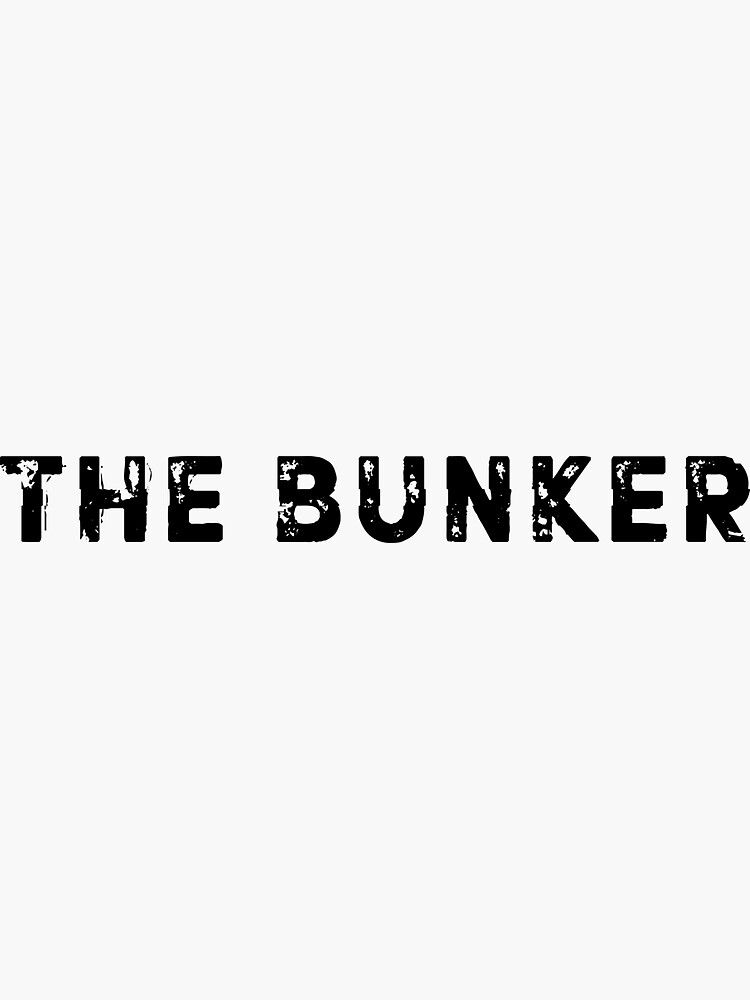 "bunker text" Sticker for Sale by rizkymaulida | Redbubble