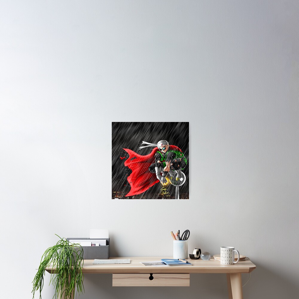 "son Gohan great saiyaman in the rain fan art" Poster for Sale by ...