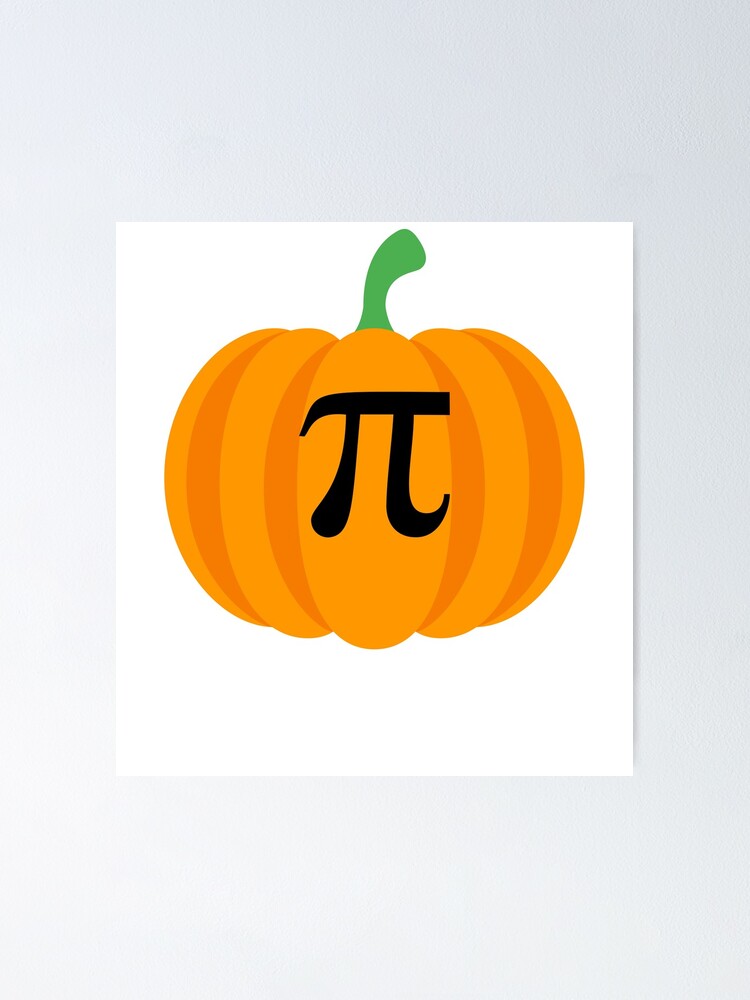 "Funny Pumpkin Pie / Pi Cartoon" Poster for Sale by inspiro2021 | Redbubble