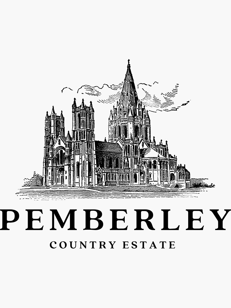 "Pemberley Pride and Prejudice" Sticker for Sale by annessadesign ...