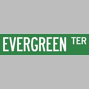 "Evergreen Terrace Street Sign (Simpsons)" Sticker for Sale by ...