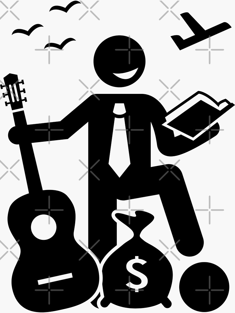 Pegatina «Hombre hábil con muchos pasatiempos, habilidades y ...