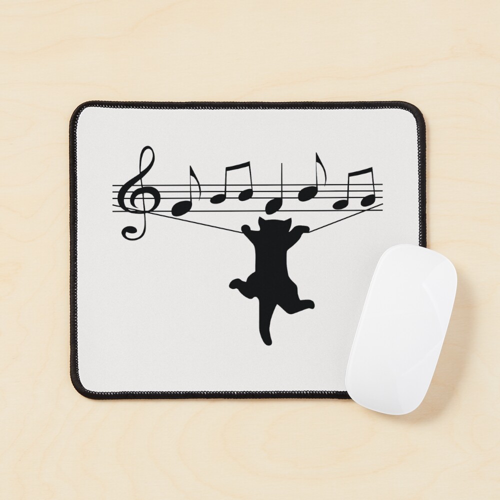 "Notes and cat, music notes and kitten, treble clef, svg, png, dxf, pdf ...