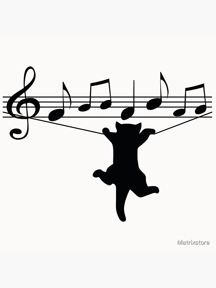 "Notes and cat, music notes and kitten, treble clef, svg, png, dxf, pdf ...