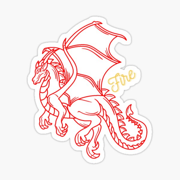 "Fire Dragon " Sticker by MinaShamperOO | Redbubble
