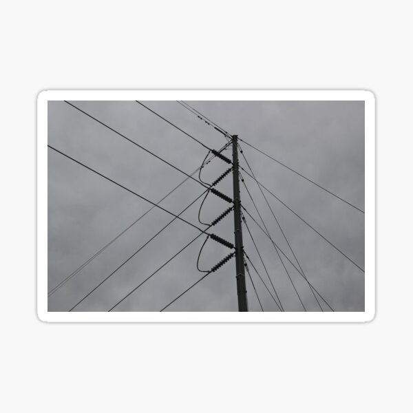 "Power lines " Sticker for Sale by ziladota | Redbubble