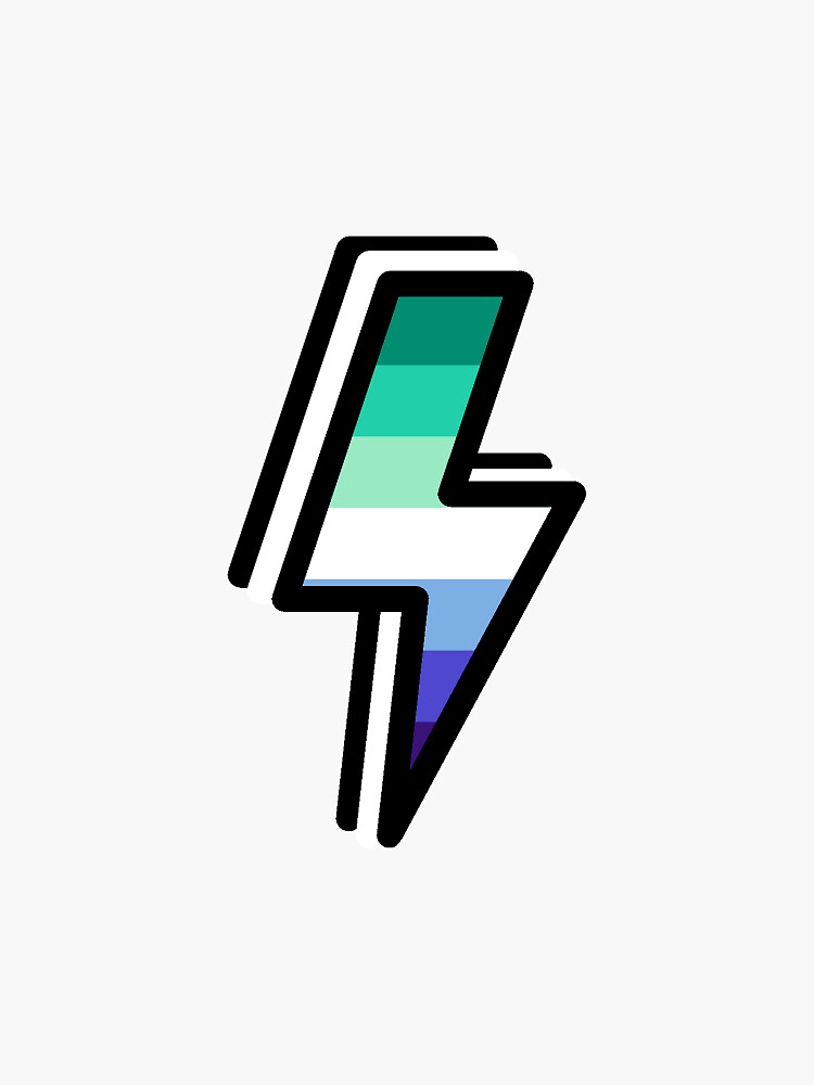 "Lightning Gay/MLM Pride" Sticker for Sale by CamoTheRogue | Redbubble