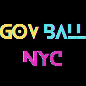 "Gov Ball NYC" Sticker for Sale by Moody Brush | Redbubble