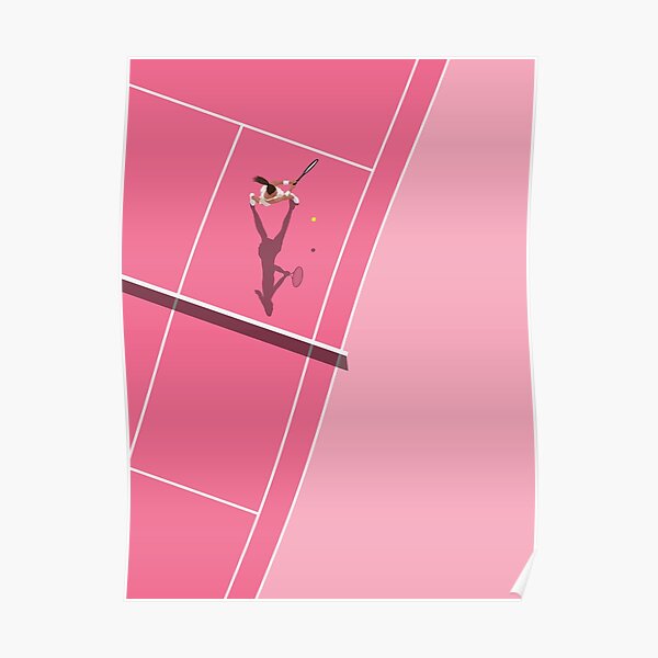 "Pink Tennis Court " Poster for Sale by The-Drone-Man | Redbubble