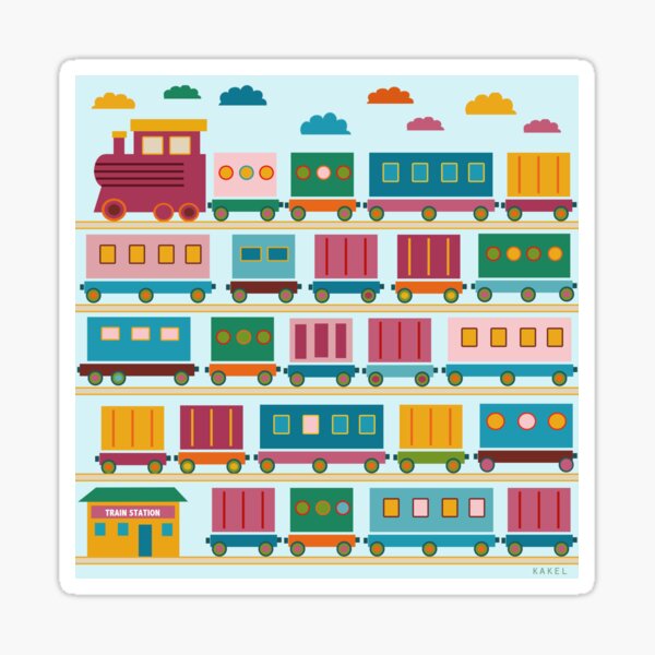 "Locomotive" Sticker by Kakel | Redbubble