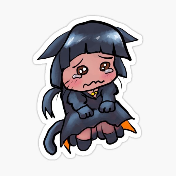 "Sad Chibi Halloween Catboy" Sticker for Sale by Junpeiberry | Redbubble