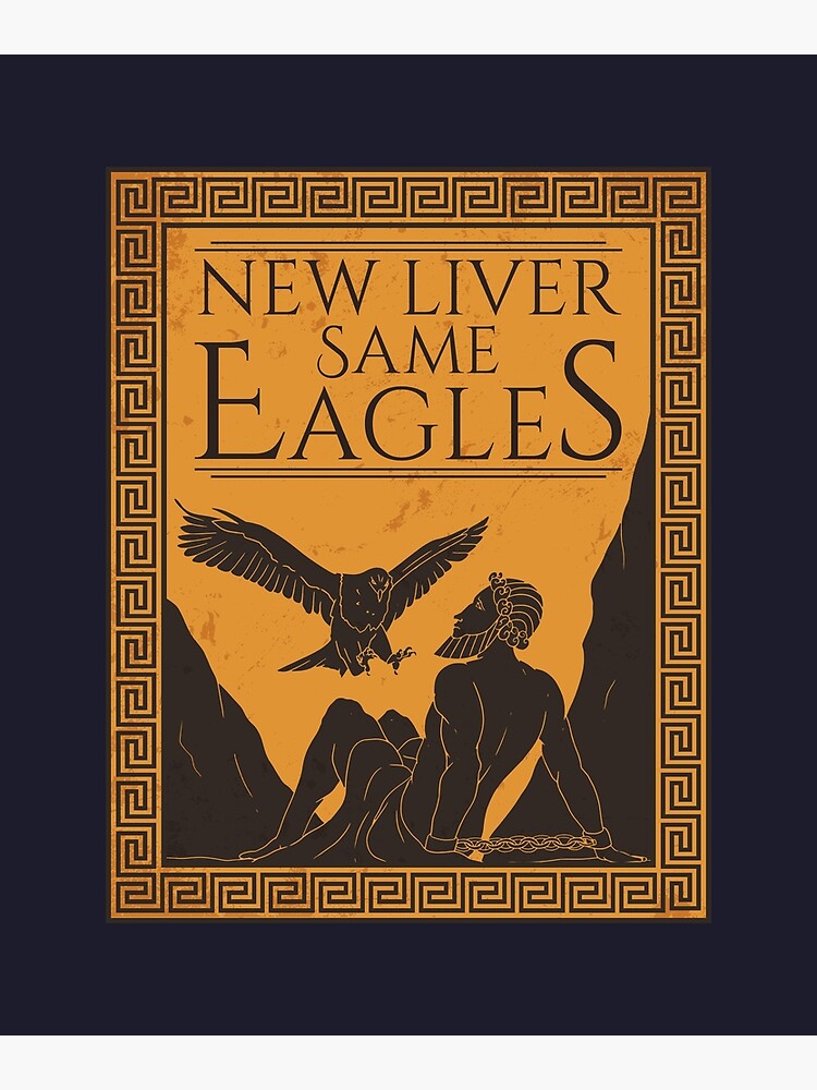 "Prometheus Myth New Liver Same Eagles - Greek Mythology" Art Print for ...