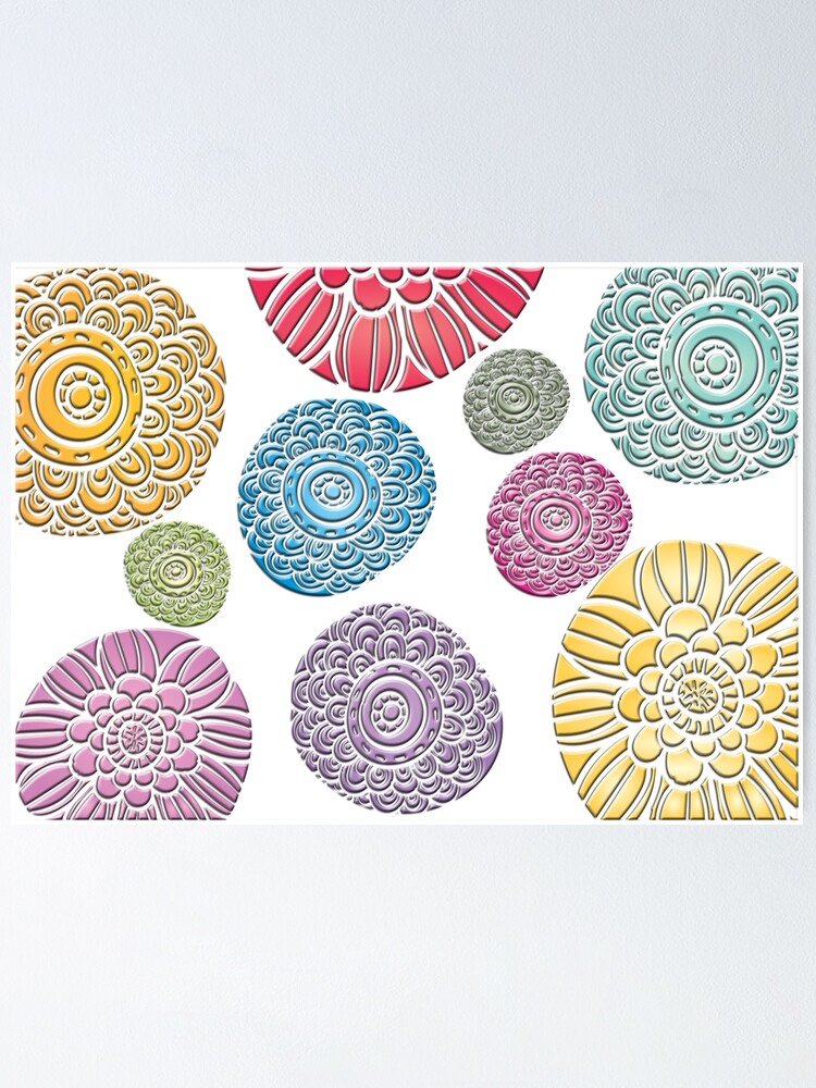 "Mandalas Bevel Colored" Poster for Sale by OriginalDigital | Redbubble