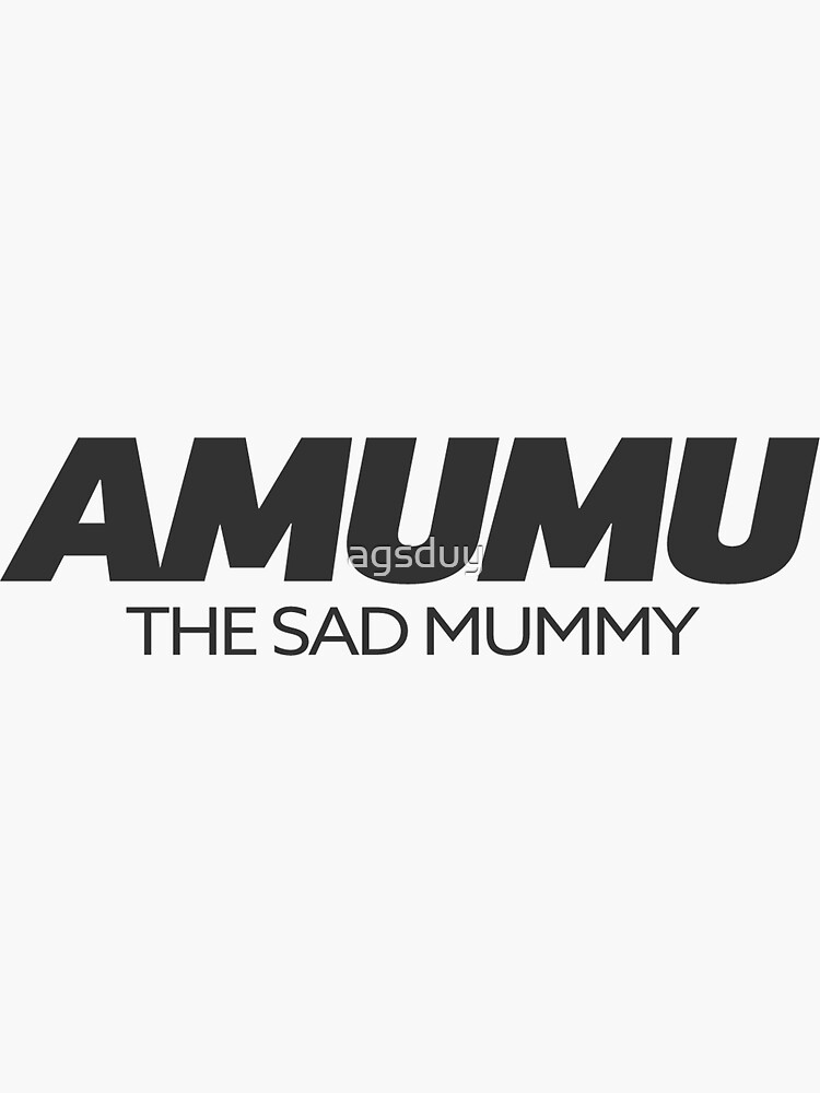 "Amumu "The Sad Mummy" | Black Text" Sticker for Sale by agsduy | Redbubble