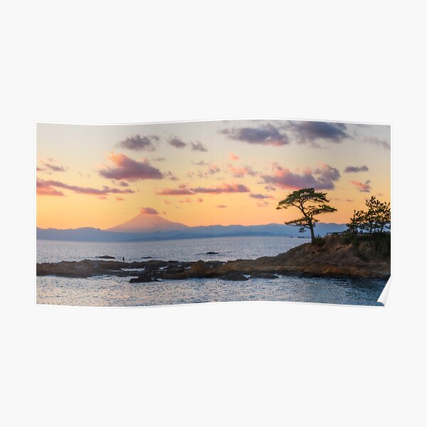 "Mount Fuji from Tateishi Park at Sunset - Japan" Poster for Sale by ...
