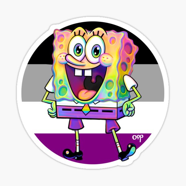 "Spongebob - Asexual" Sticker for Sale by fkaharrison | Redbubble