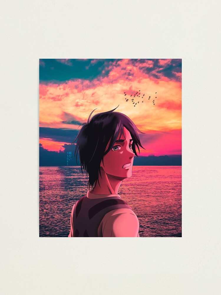 "eren yeager edit at the beach" Photographic Print for Sale by ...