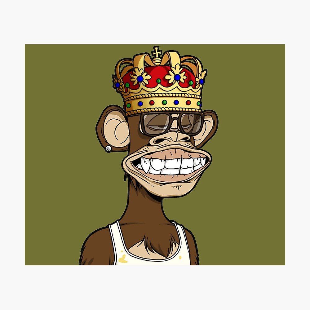 Wall Hangings Home & Living Digital NFT Monkey Profile Art Digital Art ...