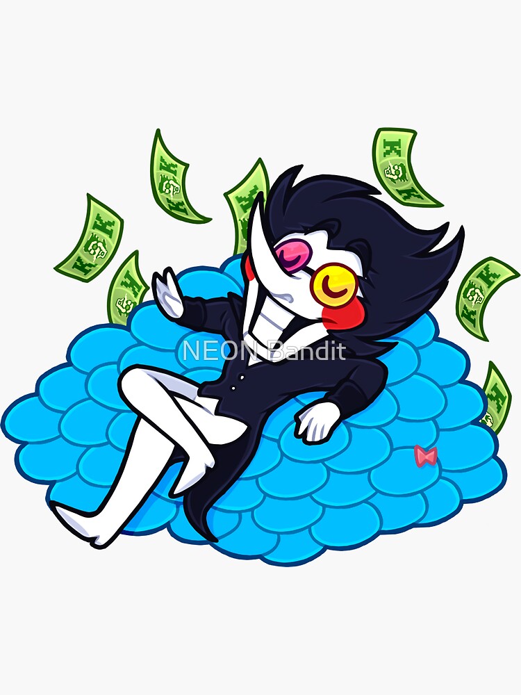 "Spamton - Pipi's Throne" Sticker by JoanaTREX | Redbubble