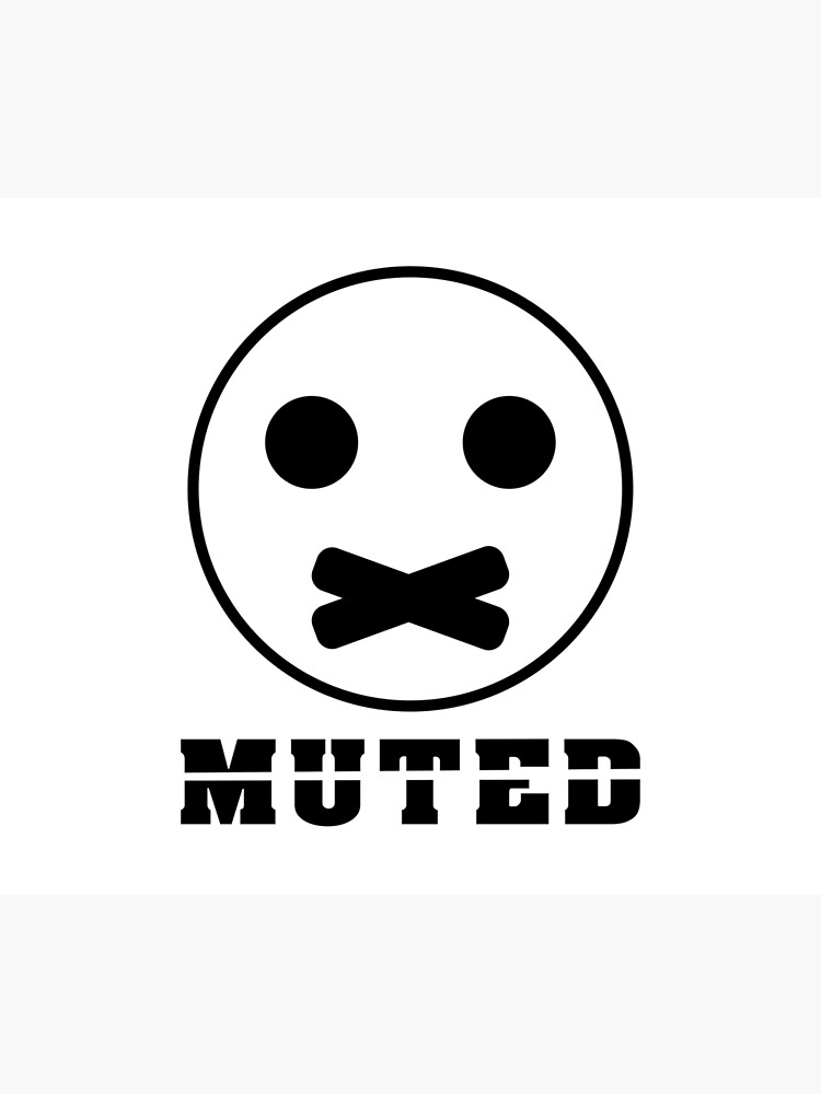 "" Muted " sad face black color classy design " Poster for Sale by ...